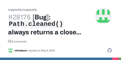 Bug `pathcleaned` Always Returns A Closed Path · Issue 28176 · Matplotlibmatplotlib · Github