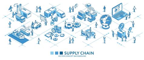 공급망 글로벌 물류 아이소메트릭 이음매 없는 패턴 운송 배송 창고 유통 라인 3d 아이콘 인물 문자 화살표 비즈니스 인포그래프 벡터 배경 개념 3차원 형태에 대한 스톡 벡터