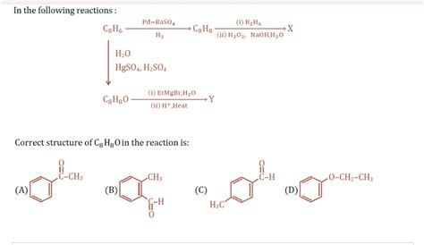 In The Following Reactions Begin{array} { L } Mathrm { C } { 8 } M