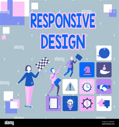 Text Sign Showing Responsive Design Business Concept Web Page Creation That Makes Use Of