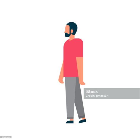 아프리카계 미국인 남자 캐릭터 서 포즈 남성 흰색 배경 전체 길이 만화 플랫 개념에 대한 스톡 벡터 아트 및 기타 이미지 개념 검은색 경영자 Istock