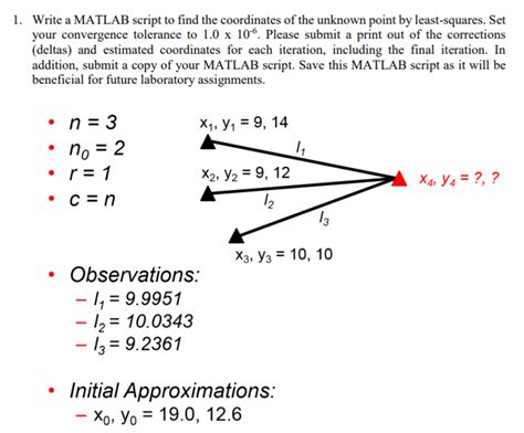 1 Write A Matlab Script To Find The Coordinates Of
