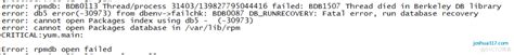 Centos下yum安装报错：bdb1507 Thread Died In Berkeley Db Libraryjoshua317的技术博客51cto博客