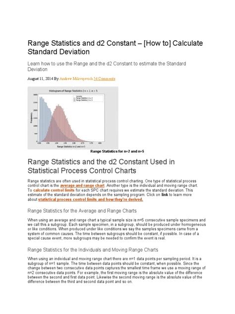 Range Statistics Pdf