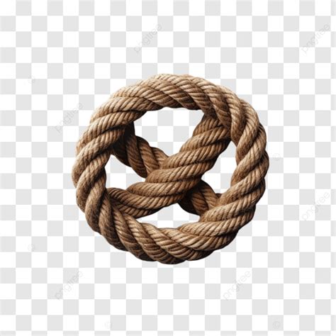 Knotted Rope Loop With Rustic Twine Appearance Knotted Rope Loop Png