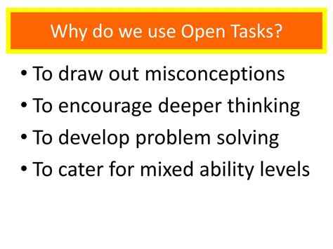 Ppt Using Open Ended Tasks In The Mathematics Classroom Powerpoint Presentation Id 1449233