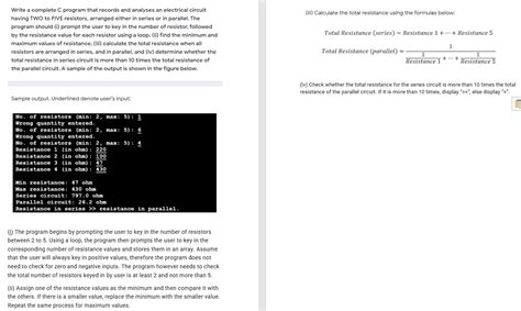 Solved Iii Calculate The Total Resistance Using The Chegg Com