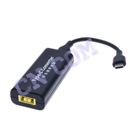 Type C ชายสแควรหญง DC PD Power Charger 65W สายเคเบลสำหรบ Lenovo Thinkpad 5 5 2 5มม ปลก