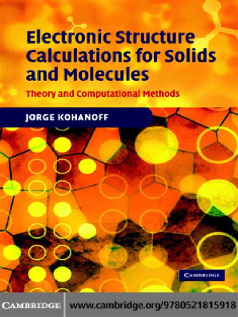 Kohanoff Electronic Structure Calculations For Solids And Molecules