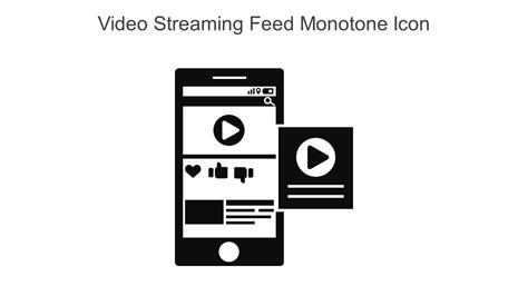 Video Streaming Feed Monotone Icon In Powerpoint Pptx Png And Editable
