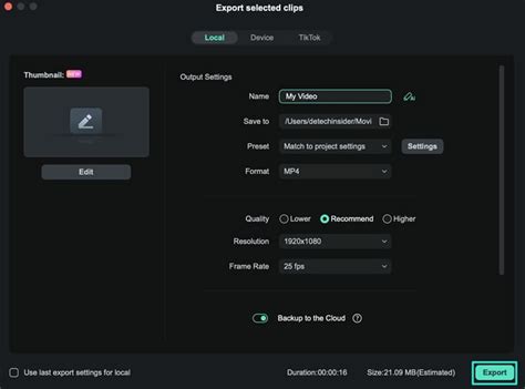 Export Selected Clip For Mac