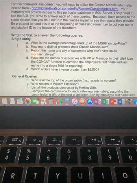 Solved For This Homework Assignment You Will Need To Utilize