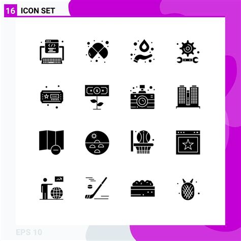 Pictogram Set Of Simple Solid Glyphs Of Hobbies Study Lab Engineering Academy Editable Vector