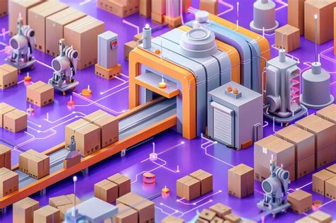 Automated Warehouse Operations With Sorting Machinery Premium Ai Generated Image