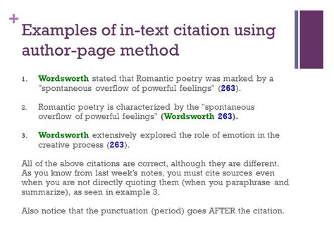 In Text Citations