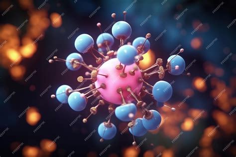 Premium Ai Image Structure Of The Atom Nucleus Protons Netrons Electron Particles Under The