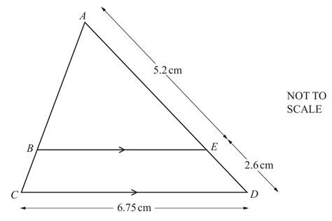 Igcse Mathematics 0580 E4 4 Calculate Lengths Of Similar Figures Igcse Style Questions Paper 2