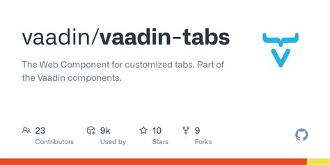 GitHub Vaadin Vaadin Tabs The Web Component For Customized Tabs