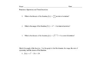Functions Quiz By Fly By The Seat Of My Pants Kind Of Teacher TPT