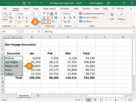 Microsoft Excel How To Merge Cells Customguide