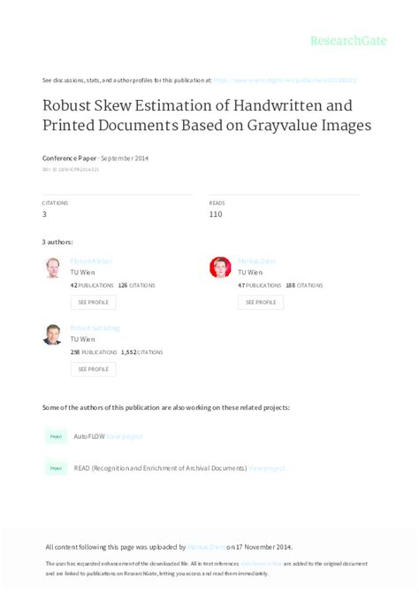 Pdf Robust Skew Estimation Of Handwritten And Printed Documents Based