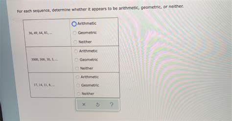 Solved For Each Sequence Determine Whether It Appears To Be