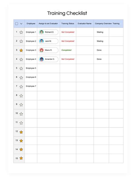 Checklist Template For Excel