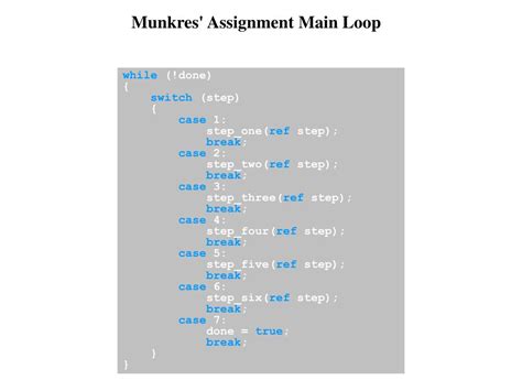 Ppt Munkres Assignment Algorithm For Minimal Cost Assignment Problem Powerpoint Presentation