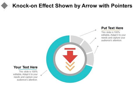 Knock On Effect Shown By Arrow With Pointers Ppt Powerpoint Presentation Gallery Influencers Pdf