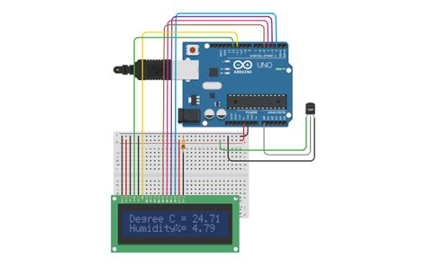 Circuit Design Copy Of Arduino Uno Based Digital Humidity Temperature Sensor Tinkercad