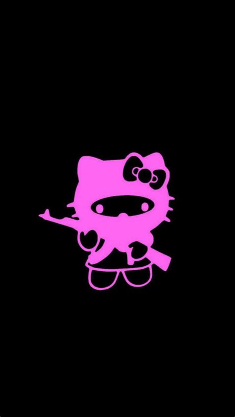Dark Hello Kitty Wallpapers Top Free Dark Hello Kitty Backgrounds Wallpaperaccess