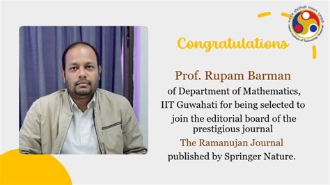 Office Of Iitg Alumni Association On Linkedin Congratulations Prof