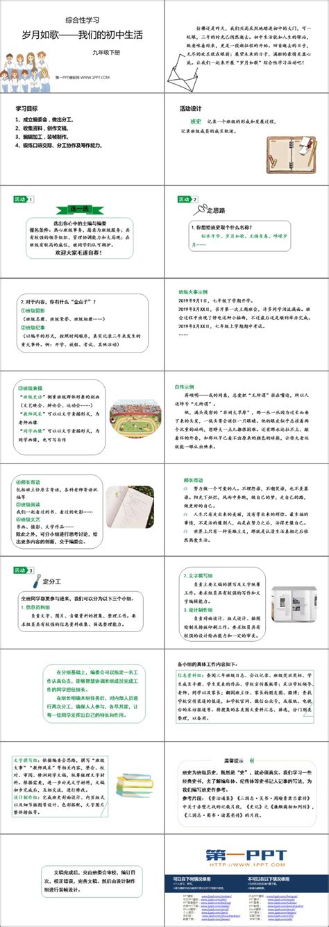 《岁月如歌——我们的初中生活》ppt优秀课件 第一ppt