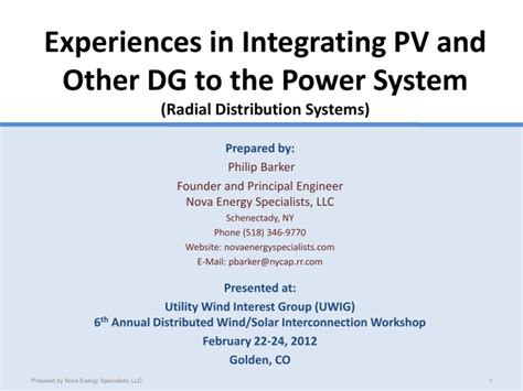 Distributed Wind And Solar Integration Experience