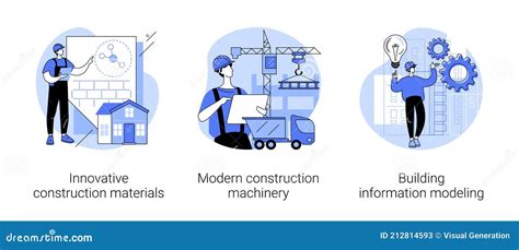 Construction Technology Innovation Abstract Concept Vector Illustrations Stock Vector