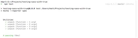 Sass Unit Testing With True Matt Vanderpol