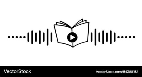Audiobooks Open Book And Pages Education Concept Vector Image