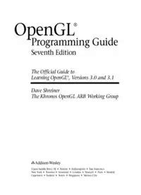 OpenGL Programming Guide The Official Guide To Learning OpenGL Version Th Edition PDF