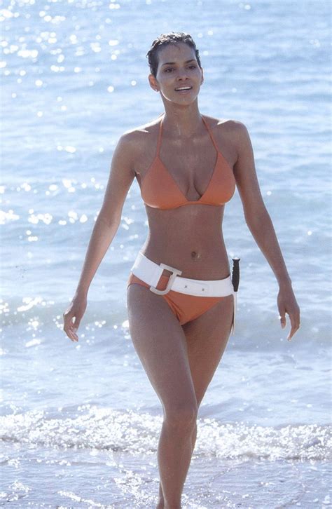 Halle Berry Just Recreated Her Iconic Orange Bikini Look Who What Wear