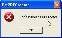 Error Messages Can T Initialize PDFCreator Excelguru