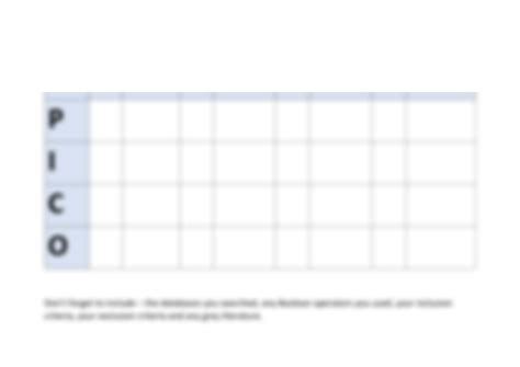 SOLUTION Pico Worksheet Studypool