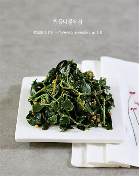 방풍나물 무침 레시피 방풍나물 데치기 나물반찬 요리 네이버 블로그