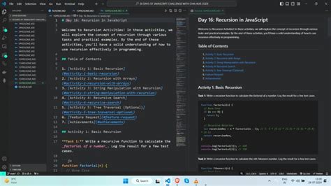 the task is completed on day 16 recursion in javascript manoj kumar🇮🇳