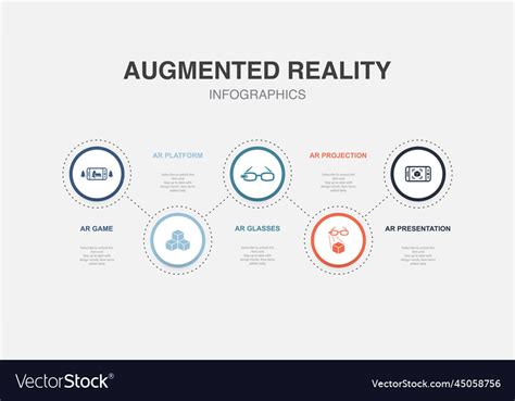 Ar Game Platform Virtual Glasses Projection Vector Image