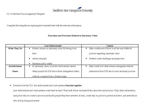 Cj 112 Module Four Assignment Functions And Processes Related To