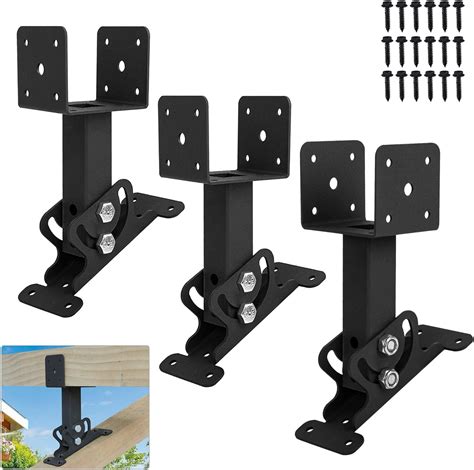 Wpbhk 3pcs Roof Riser Brackets Kit Pergola Roof Riser Beam
