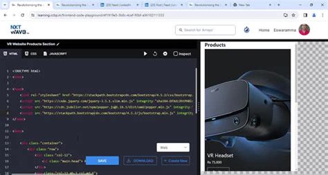 how i developed a responsive vr website eswari burramukku posted on the topic linkedin