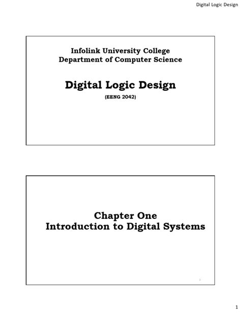 Digital Logic Design Ch 1 Pdf Frequency Hertz