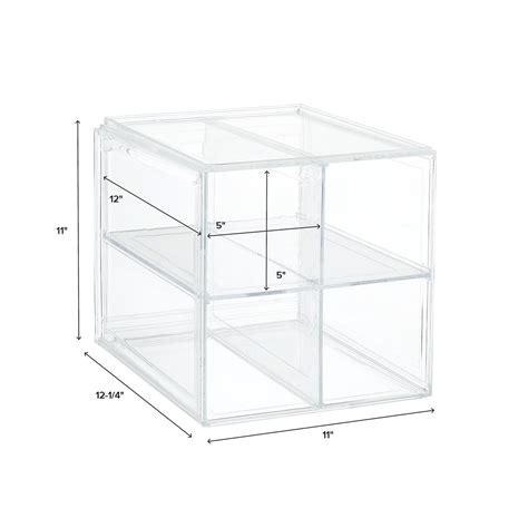 Clear Divided Handbag Cube The Container Store
