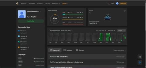 Khushboo Jain On Linkedin Im Thrilled To Share That I Got 50days Sql Badge From Leetcode